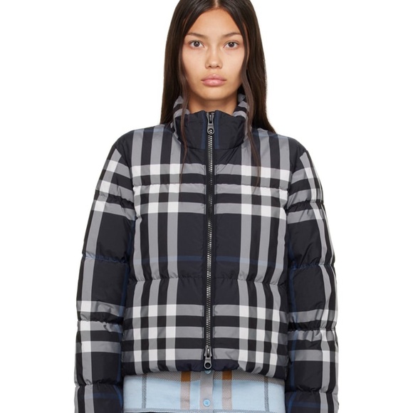 Burberry | Jackets & Coats | Burberry Midnight Cropped Puffer Coat ...